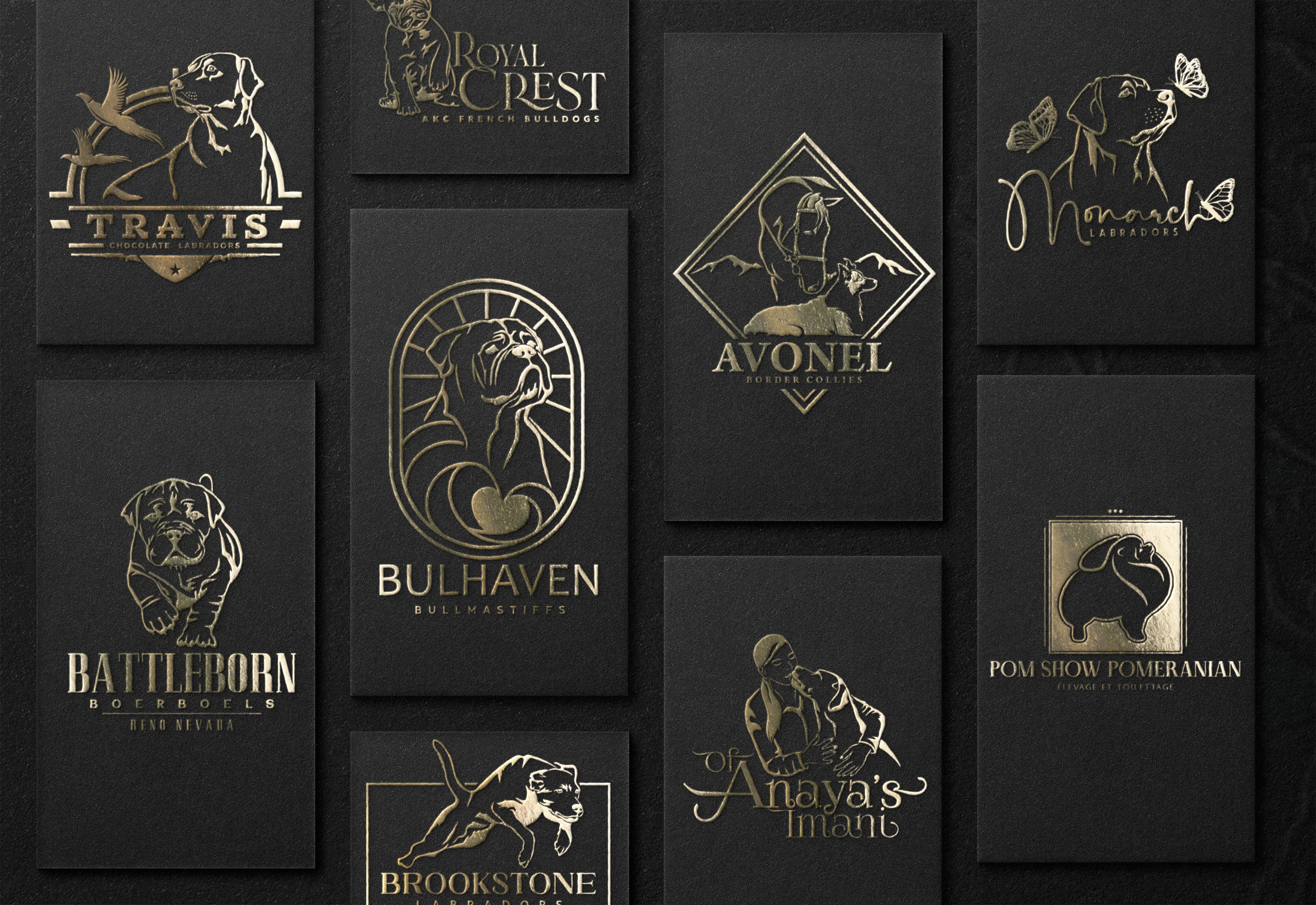 WEB AND GRAPHIC DESIGN FOR BREEDERS. BREEDER LOGOS. KENNEL LOGOS